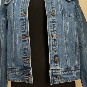Jackets & Coats | Distressed Denim Embroidered Blue Jacket | Poshmark
